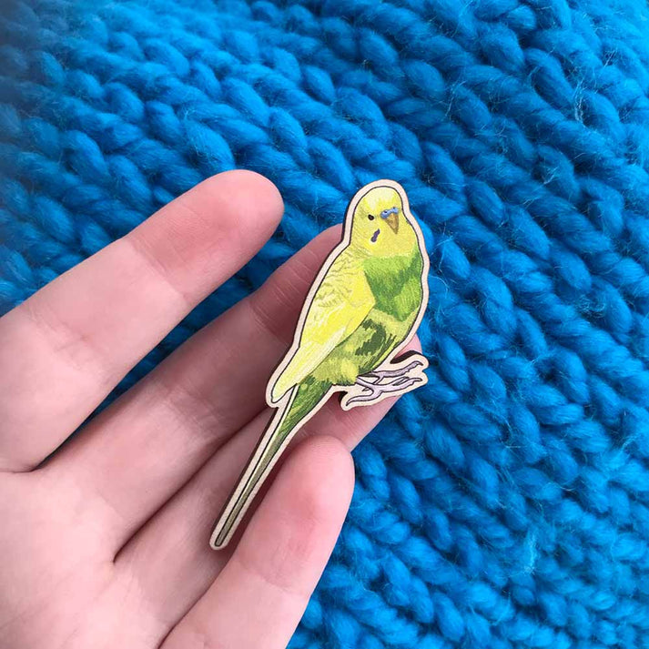 Budgie Lapel Pin – Loadofolbobbins