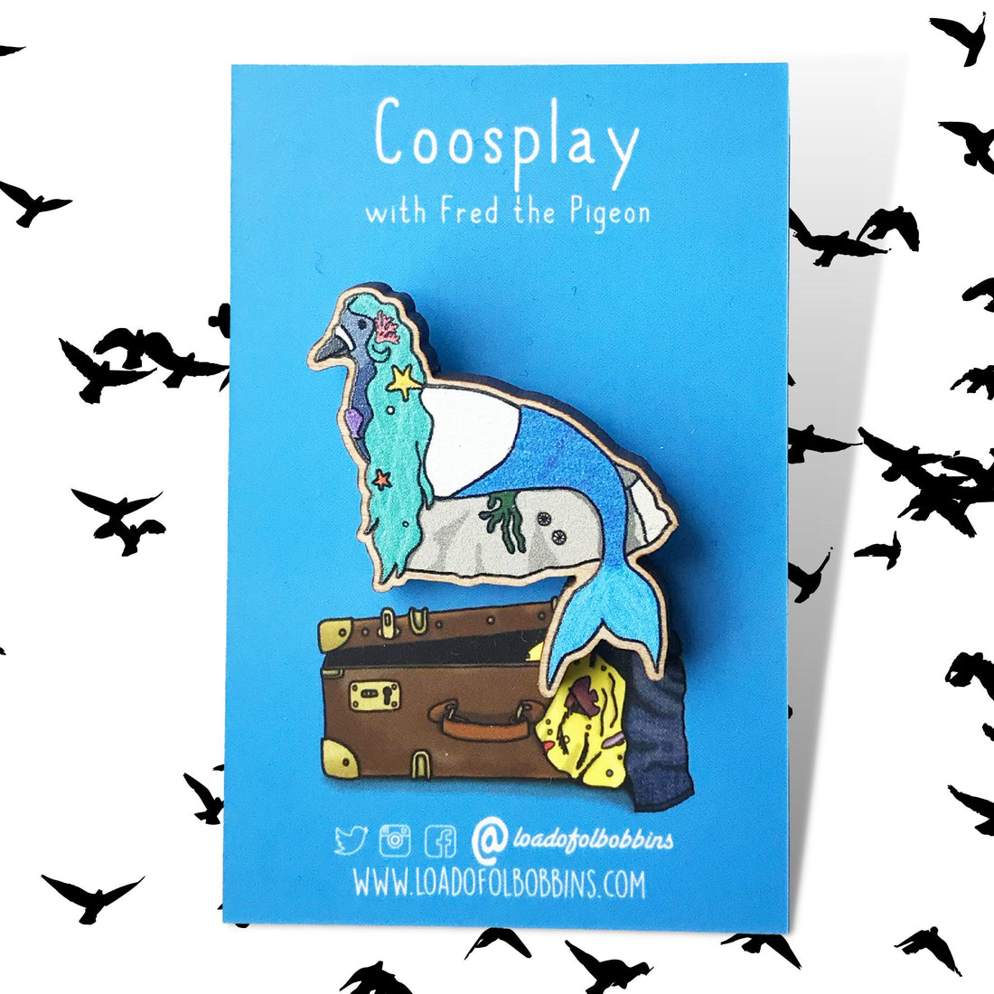 Mermaid Pigeon Pin – Loadofolbobbins